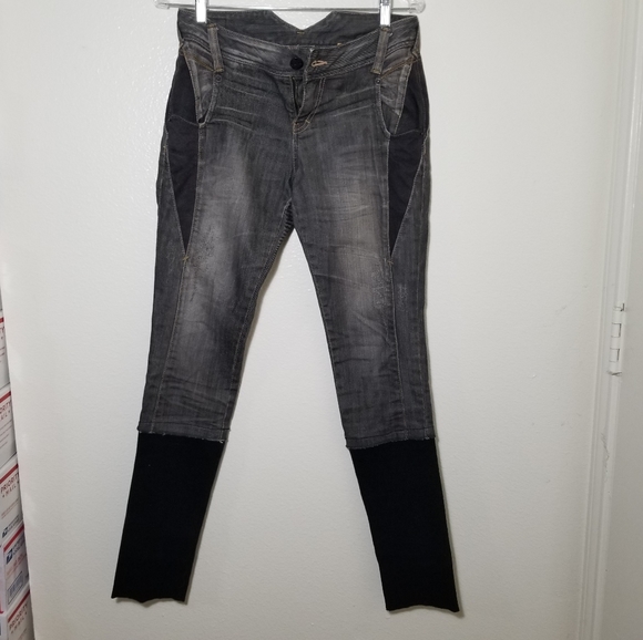 Tankus | Jeans | Rare Tankus Womens Punk Gray Jeans Denim Patchwork ...